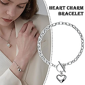 Heart Charm Bracelets for Women Gifts,Peach Heart Shell Bracelets Birthday Christmas Jewelry Gift