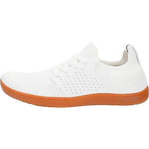 WHITIN Women's Minimalist Barefoot Low Zero Drop Shoes Female Sneakers Width Ladies Size 9 Wide Toe Box Trail Running Wider Tennis White/Gum 40