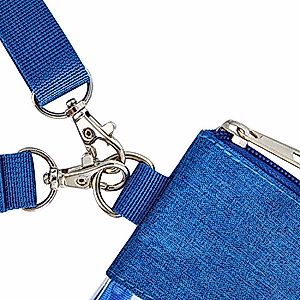 USPECLARE Clear Crossbody Purse Bag Stadium Approved Clear Tote Bag with Adjustable Shoulder Strap (Clear blue)