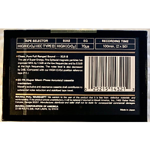 Maxell High Bias XLII-S 100 Minute Audio Cassette