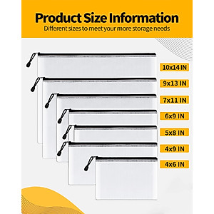 SUNEE Multisize Mesh Zipper Pouches (Black, 21 Packs), Water-Resistant Zip Bag for School Office Supplies, Puzzles & Games Organizing Storage