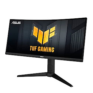 ASUS TUF Gaming 30” 21:9 1080P Ultrawide Curved HDR Monitor (VG30VQL1A) - WFHD (2560 x 1080), 200Hz (Supports 144Hz), 1ms, Extreme Low Motion Blur, FreeSync Premium, Eye Care, DisplayPort, HDMI,Black