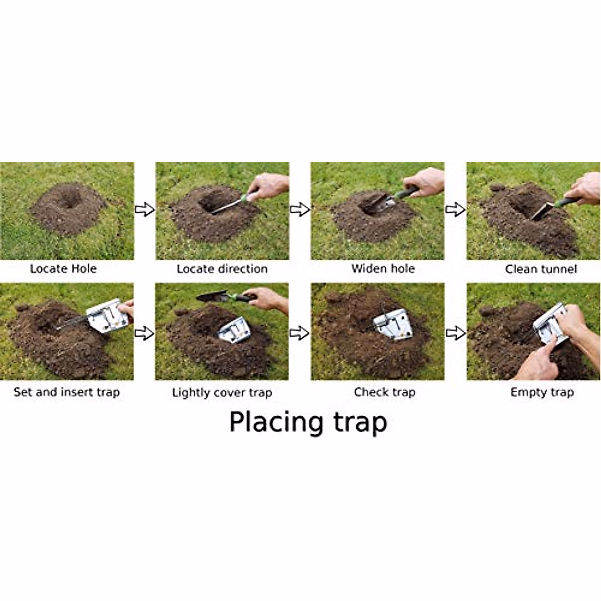 LASSO TRAP Gopher Trap (Pack of 2) Galvanized & Oil-Hardened Steel; Super Cost-Effective, Reusable, & Durable Animal Trap Best in The Lawn, Yard, Garden, Farm, & All Outdoor Settings w/Manual