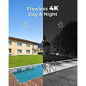 REOLINK 4K Security Camera System, 4pcs H.265 PoE Wired Turret 4K Cameras with Person Vehicle Detection, 4K/8MP 8CH NVR with 2TB HDD for 24-7 Recording, RLK8-800D4