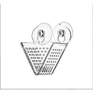Pssopp Aquarium Cone Red Worm Feeder Fish Tank V-Shape Brine Shrimp Feeder Acrylic Fish Feeding Cup with Suction Cups and Tweezer