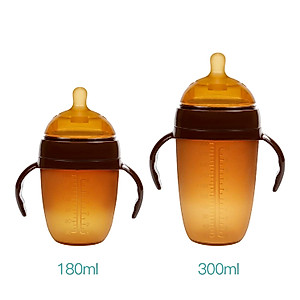 BumbleBee Silicone Baby Bottle Baby Feeding and Drinking Bottle Set 6oz+10oz with Water Cap(180ml+300ml)
