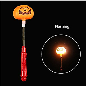 Halloween Pumpkin Flashlight Festival Party Cheer Props 3pcs/Set