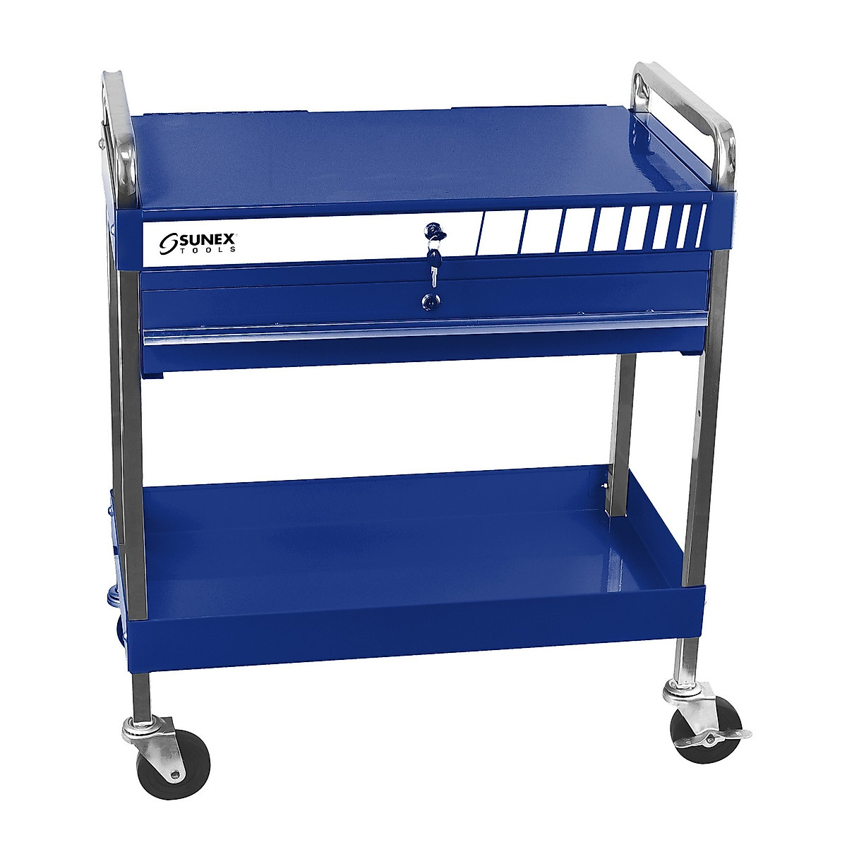 Sunex 8013ABL Sunex 8013ABL Service Cart with Locking Top and Drawer, Blue