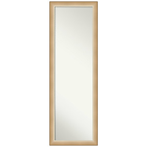 Amanti Art Gold Full Length Mirror for Door, 51x17 Eva Ombre Gold Narrow Tall Wall Mirror Full Length, Mounted to Door or Closet Wall with no visible brackets, Modern Contemporary Frame, Bedroom Decor