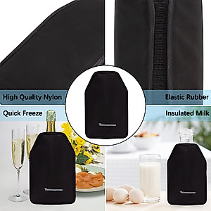 Wine Cooler Sleeve, Wine Bottle Gel Cooler Sleeve Freezer Chiller, Long Lasting Keep Wine Cool and Chill Sleeve for Prosecco Champagne Beer Wine Bottles