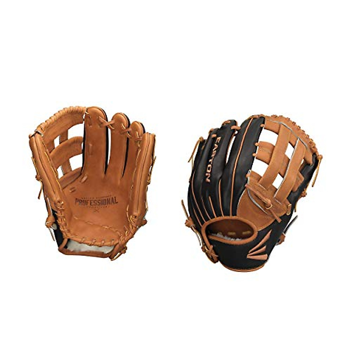 EASTON PROFESSIONAL HYBRID Baseball Glove | 2020 | Right-Hand Throw | 12" | H Web | All Position Glove | Hybrid USA + Japanese Steer Hide Leather Construction | PCH-C43, 8067925
