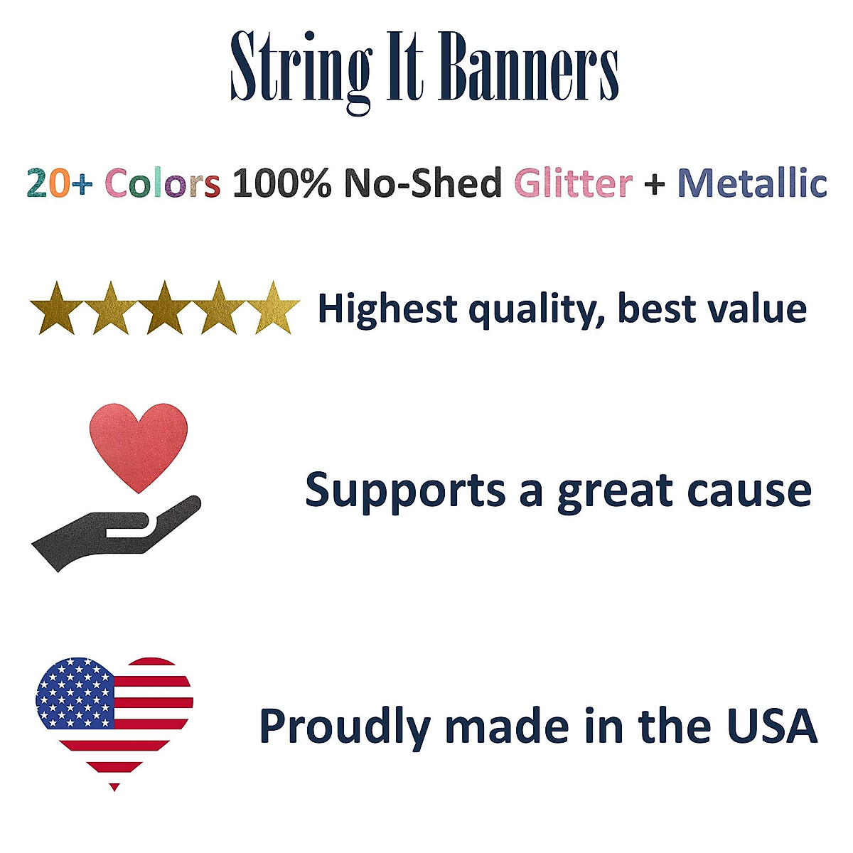 Please Leave by 9 Banner Sign | Funny Birthday Holiday Housewarming Party Banner | Hanging Letter Sign | String It Banners (Please Leave by 9, Gold Glitter)