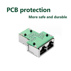 Oxsubor RJ45 Splitter Connectors Adapter 1 to 2 Ethernet Coupler Double Socket HUB Interface Contact Modular Plug Connect Network LAN Internet Cat5 Cat62 Pack (Can't Run Both at The Same TIME)