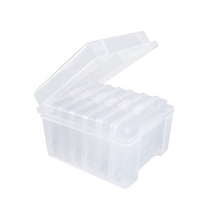 Sjqecyfv Photo Storage Box 4x6 Pictures Organizers Case Photo Keeper Container Box Seed Storage Organizer Craft Storage Boxes (Clear)