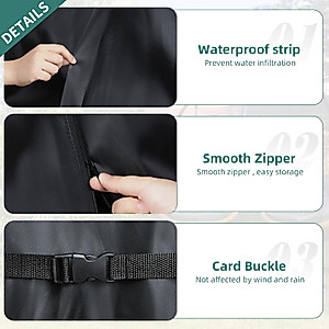 Zadst Cycle Double Egg Chair Cover, Patio Hanging Chair Covers Waterproof, 2 Person Wicker Swing Egg Chair Covers 68''(L) x 66''(W) x 43''(D) Outdoor Pod Egg Chair Cover