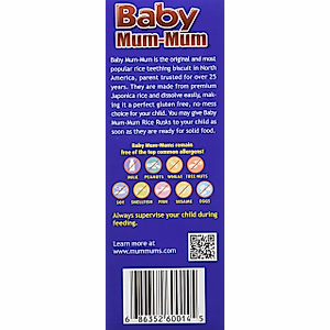 Hot-Kid Baby Mum-Mum Rice Rusks, Blueberry & Goji, 1.76 Ounce