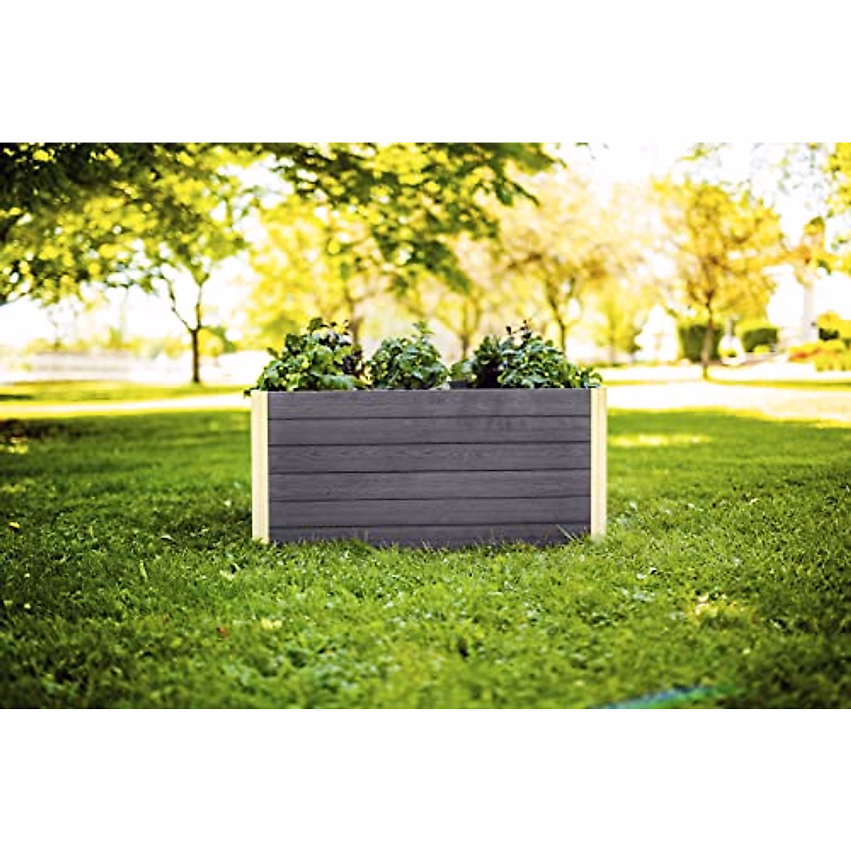 Vita Urbana 4x4x22 Keyhole Composting Garden - Slate Grey