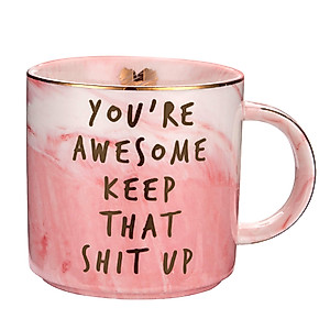 Thank You Gifts - Funny Inspirational, Thoughtful, Birthday, Friendship, New Job Gifts Ideas for for Women Friends, Coworkers, Boss, Employee - Graduation Gifts for Her - Ceramic Coffee Cup