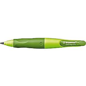 Handwriting Pencil - STABILO EASYergo 3.15 - Right Handed - Light Green/Dark Green + Sharpener