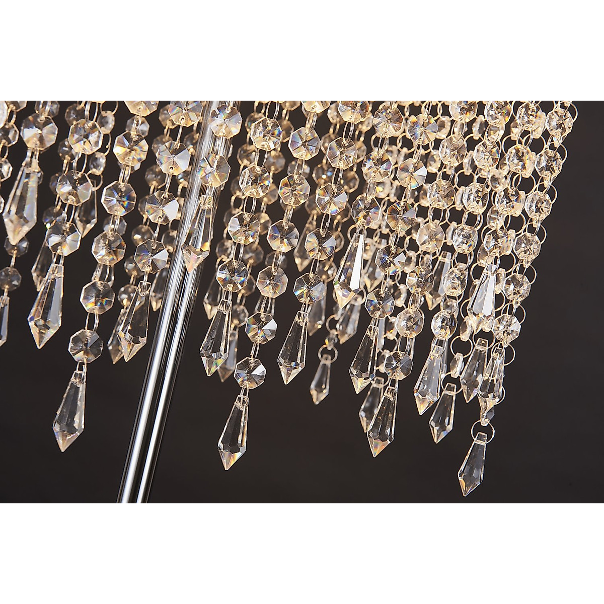 GDLMA Floor Lamp, Crystal Lava Lamp, Raindrop Standing Light for Bedroom, Living Room or Gift Silver