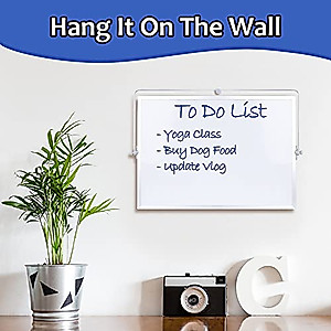 Dry Erase White Board - 12''x16'' Magnetic Desktop Whiteboard with Stand, 8 Markers, 4 Magnets, 1 Eraser - Portable Double-Sided White Board Easel for Kids Ages 3+/Drawing/to Do List/Wall/Desk/School