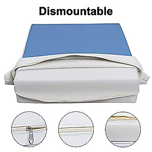 Toddler Booster Seat for Dining Table, Waterproof PU Washable Thick Toddler Dining Booster Seat, Kids Booster Seat for Dining Table with 2 Adjustable Straps Safety Buckle