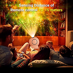 LOFTEK Galaxy Projector Star Projector, 360° Adjustable Night Light Projector with Remote Control&Timer, Rechargeable LED Starry Light Projector for Kids Bedroom Decor, Adult Home Theater, Ceiling