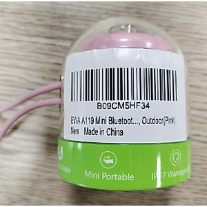 EWA A119 Mini Bluetooth Speaker with Lanyard, Small Speaker with Bass Radiator, IPX7 Waterproof, Tiny but Powerful, Cute Metal Wireless Portable Speaker (Rose-Gold)