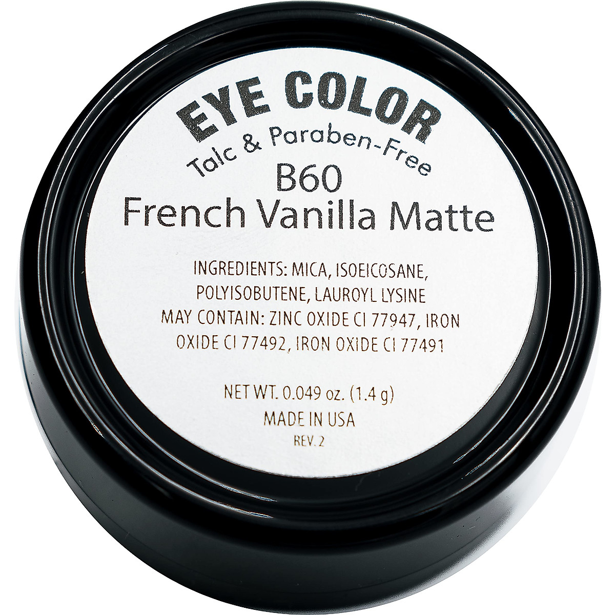 Pure Ziva Naked French Vanilla Off White Nude Neutral Matte Pressed Powder Single Vegan Eyeshadow; Talc, Paraben & Cruelty Free