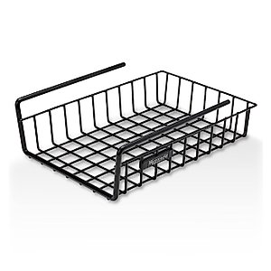 Hornady Hanging Shelf Document Basket, 96012 - Coated Wire Basket Maximizes Storage for Documents, Gun Accessories, & Ammo - Easy Access Under Shelf Storage for Gun Safes - Holds Up to 40 Pounds