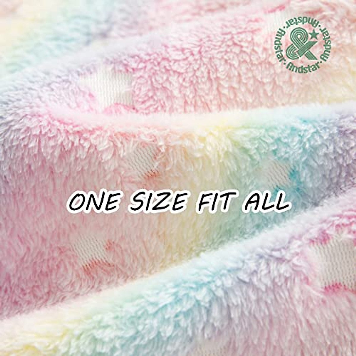 ANDSTAR Wearable Blanket Hoodie, Oversized Hooded for Women and Men, Comfy Sweatshirt with Giant Pocket （rainbow）