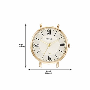 Fossil Women's Jacqueline Quartz Stainless Steel Three-Hand Watch, Color: Gold (Model: ES3434)