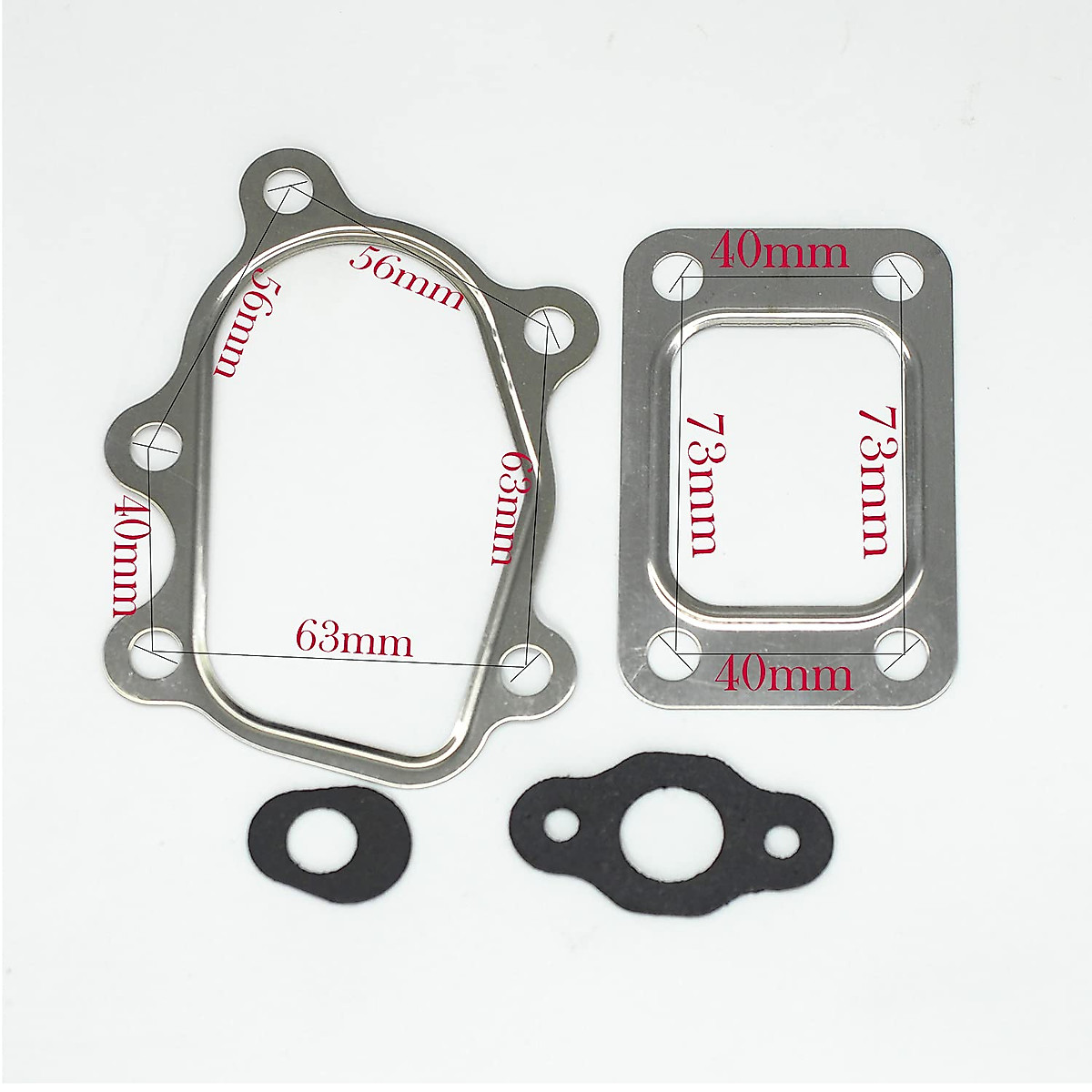 T25 T28 GT25 GT28 GT2871 GT2860 GT2876 TB2527 Turbo Stainless Steel Gasket Fit for Garrett Nissan S13 CA18DET S13 S14 Turbocharger