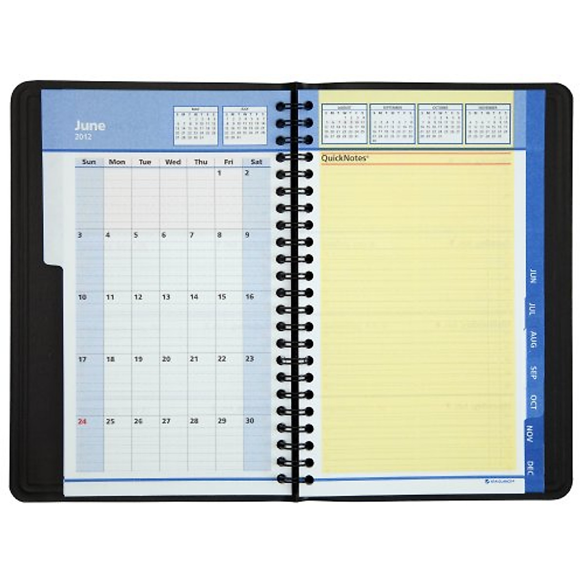 AT-A-GLANCE QuickNotes, Recycled Weekly/Monthly Appointment Book, 5 x 8 Inches, Black, 2012 (76-02-05)