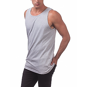 Pro Club Men's Comfort Cotton Tank Top, Heather Gray, X-Large