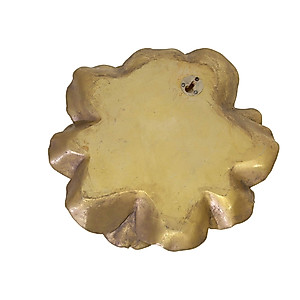 Sagebrook Home 11130-02 Flower Wall Plaque, Gold, 10x10x2.5