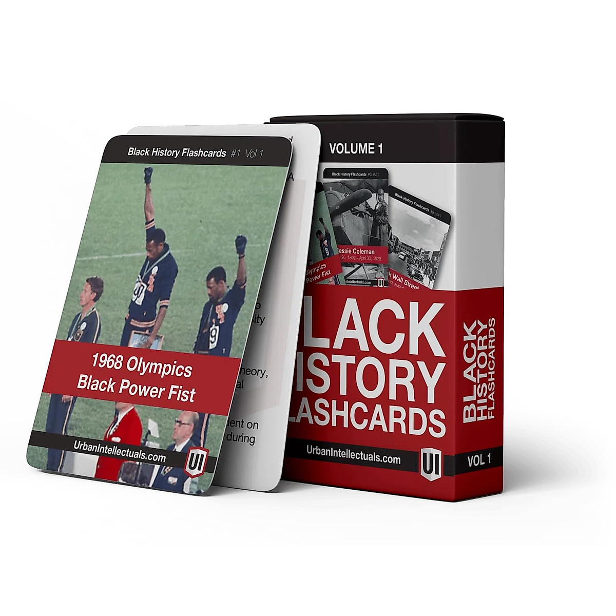 Urban Intellectuals Black History Flashcards - Volume 3 Black Heroes STEM and The Arts Version Trivia Playing Cards Educational Activity for Adults Classroom