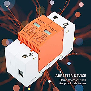 2 Pole 1 Piece Protection Device DIN Rail Mount Protector Low Voltage Device 10-20KA 420V Electronic Lightning Protection