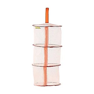 Zerodeko Laundry Drying Rack Collapsible Folding Mesh Hanging Basket Dryer Net 3 Layer Drying Rack Windproof Collapsible Underwear Bra Drying Rack Plant Dryer Net Hanging Baskets