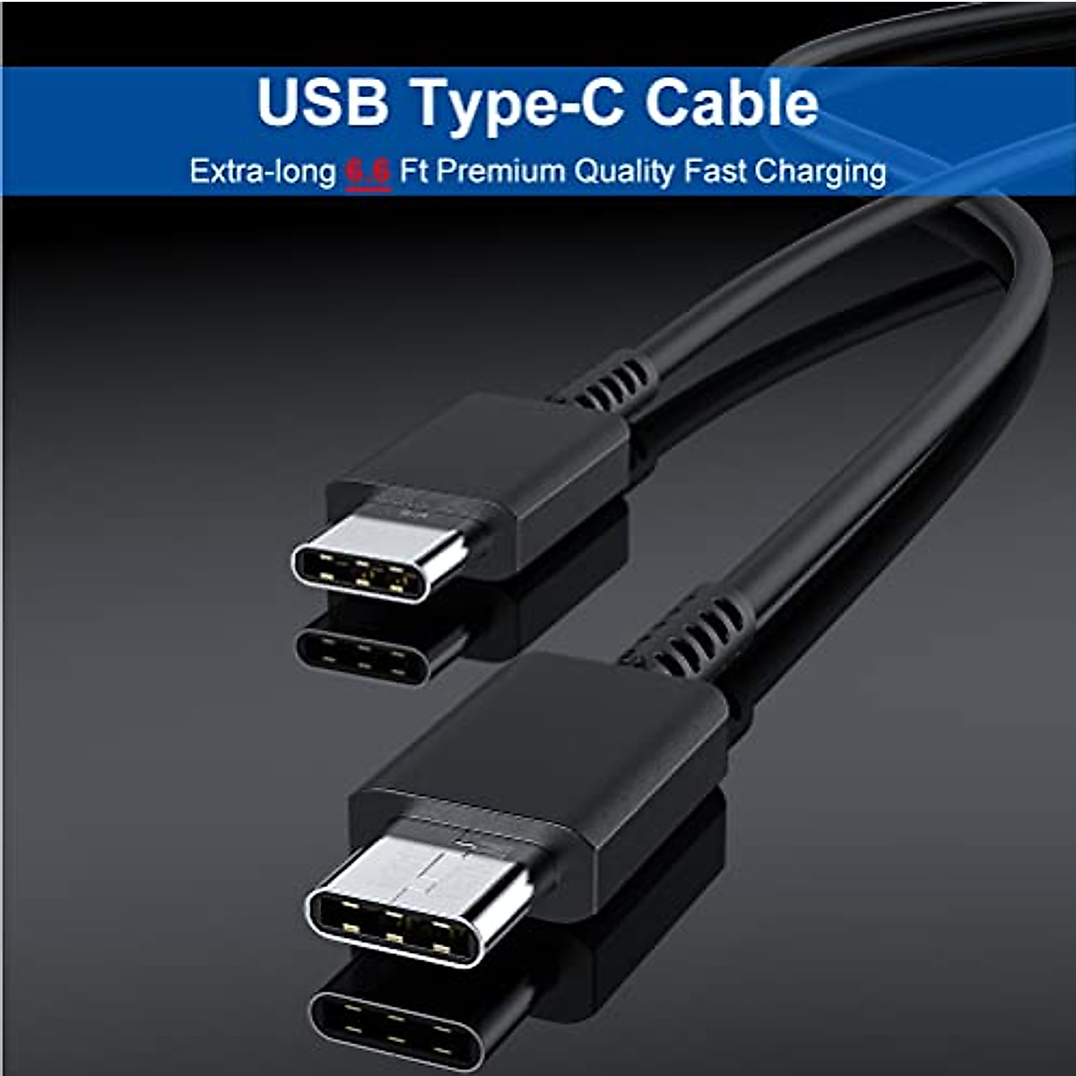 Super Fast USB Type C Charger Kit Compatible Android Phone Samsung Galaxy S22, S22 Plus, S20 / S21 Ultra Plus 5G, Note 20 / Note 10 Plus/S9/S8/S10e/S10, Pixel 6 Pro, 25W PD Wall Power Adapter & Cable