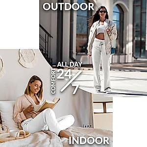 Sexy Basics Women's 2 Pack Ultra Soft French Terry Cotton Drawstring Yoga Lounge Long Pants (2 Pack- Heather Mint/Powder Blue, Small)