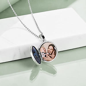 URONE Celtic knot Tree of Life Locket Necklace Sterling Silver Abalone Shell Tree of Life Locket Necklace That Holds Pictures for Women Jewelry (locket 1)