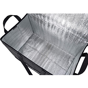 NZ Home Food Delivery Bags, Insulated Reusable Grocery Bags | Ideal for Uber Eats, Instacart, Doordash, Grubhub, Postmates, Restaurant, Catering, Grocery Transport | Dual Zipper