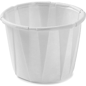 Vakly Disposable Paper Souffle Medicine Cups 3/4 oz [Pack of 500] – (0.75 Ounce) Small Cups for Medication Distribution, Pills, Tasting, Condiments, Food and Dessert Serving