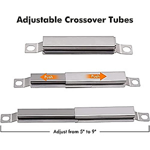 Yiming Grill Replacement Parts for Charbroil 463436215, 463436214, 463439915, 463436213, 463439914 Grill Models. Grill Burner Pipe Tubes, Heat Plate Tent Shields, Carryover Tubes Replacement Kit.