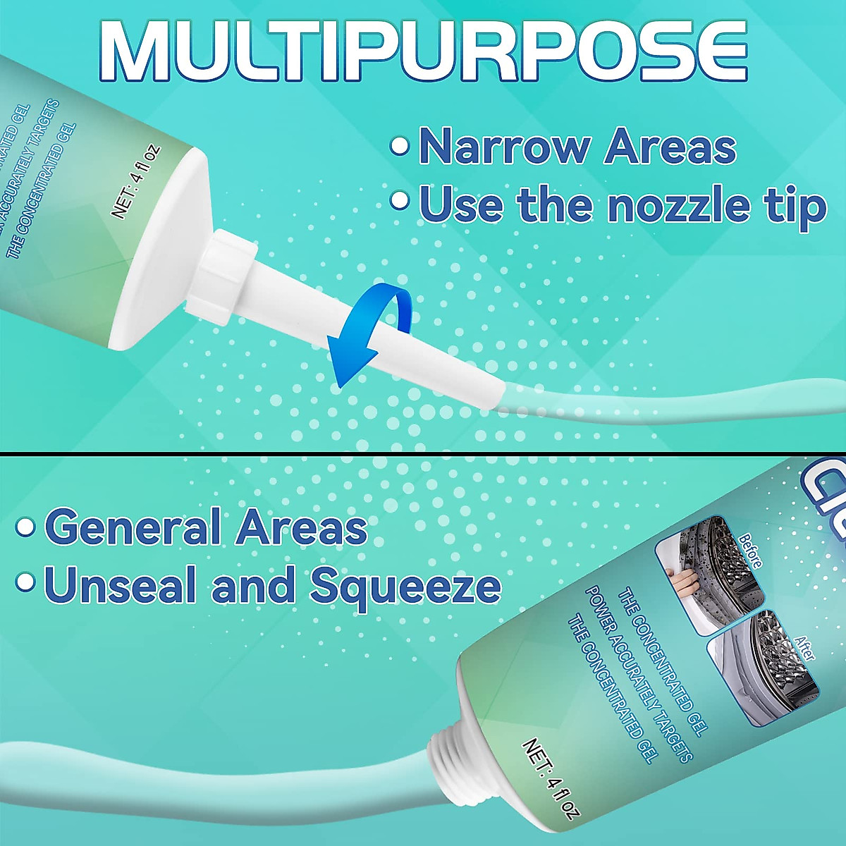 Household Mold Remover Gel, Mold Cleaner for Washing Machine, Refrigerator Strips, Grout Cleaner for Home Sink, Kitchen, Showers (1 Pack)