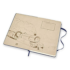 Moleskine Limited Edition Harry Potter Notebook, Hard Cover, Large (5" x 8.25") Ruled/Lined, Royal Blue, 240 Pages