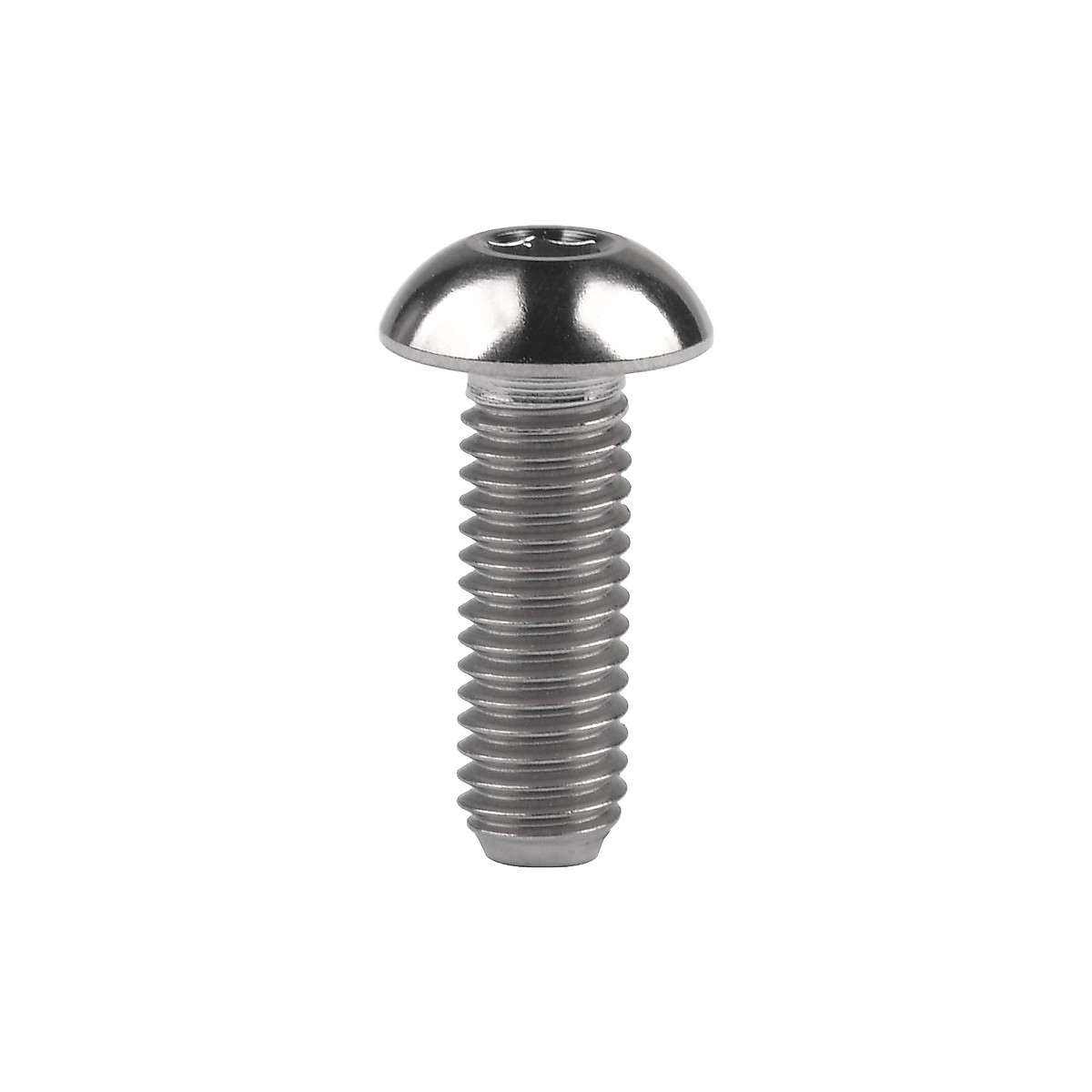 Wanyifa Titanium Ti Water Bottle Cage M5x8 10 12 15mm Bolt Button Head Allen Key Screws Pack of 10 (Silver, M5x15mm)