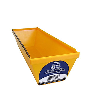 Drywall Mud Tray, Yellow, 12"