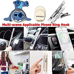 ZOSTLAND 3Pack Naughty Funny Blue Alien ET Handstand Alien Phone Ring Universal 360°Adjustable Phone Case Finger Grip Stand Holder Desk Stent Mount Car Compatible with iPhone15 14 13 12 MAX Plus iPad